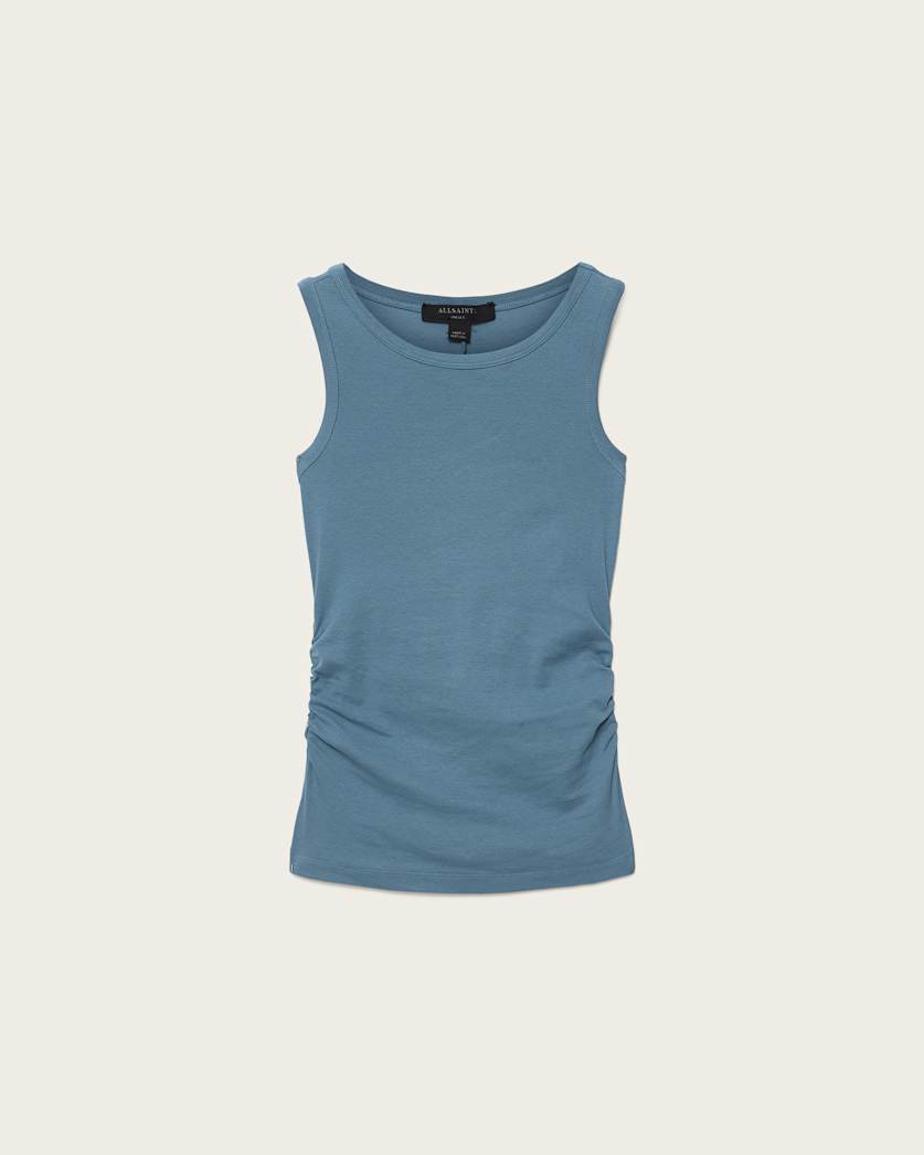 Katarina Boat Neck Slim Fit Tank Top CAPTAIN BLUE | ALLSAINTS Canada
